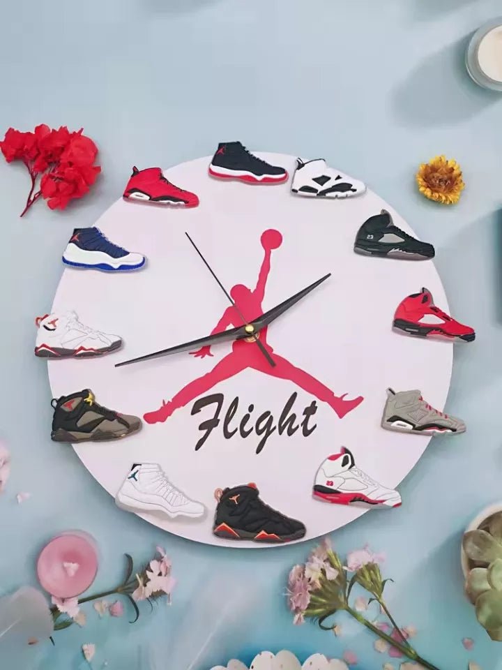 Air Jordan 12 Inch Sneaker Clock Flight Wall 3D Clock – TimelessGear9