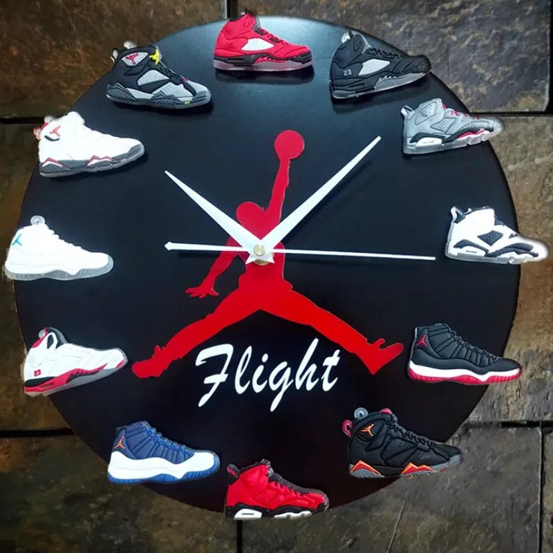 Air Jordan 12 Inch Sneaker Clock Flight Wall 3D Clock – TimelessGear9