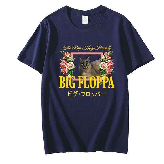 Big Floppa Floral Aesthetic T Shirt 100% Pure Cotton Floppa Big Floppa ...