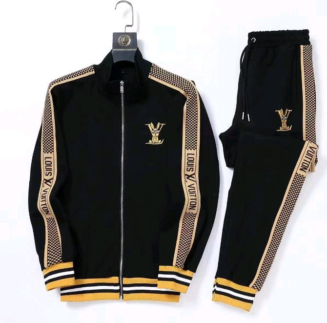 Classic Luxury Retro Hip Hop Louis Vuitton Sweat suit – TimelessGear9